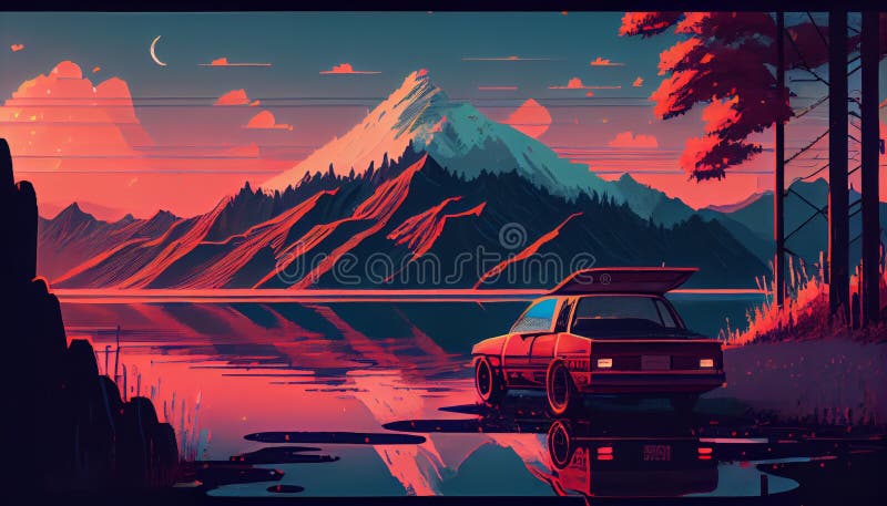 Image of Lofi Art Style 8k Portrait Generative AI Stock Illustration ...