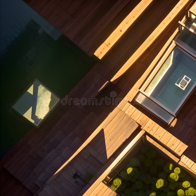 Image of Looking Down from the Upstairs Loft Onto an Expansive Luxury ...