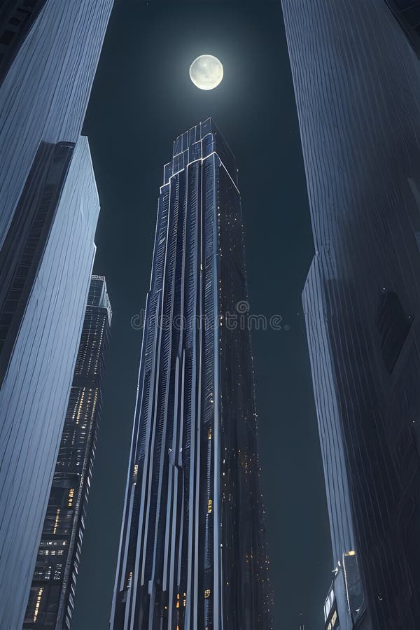 Image of Looking Up Scene the Very Tall Building Skyscraper Stock ...