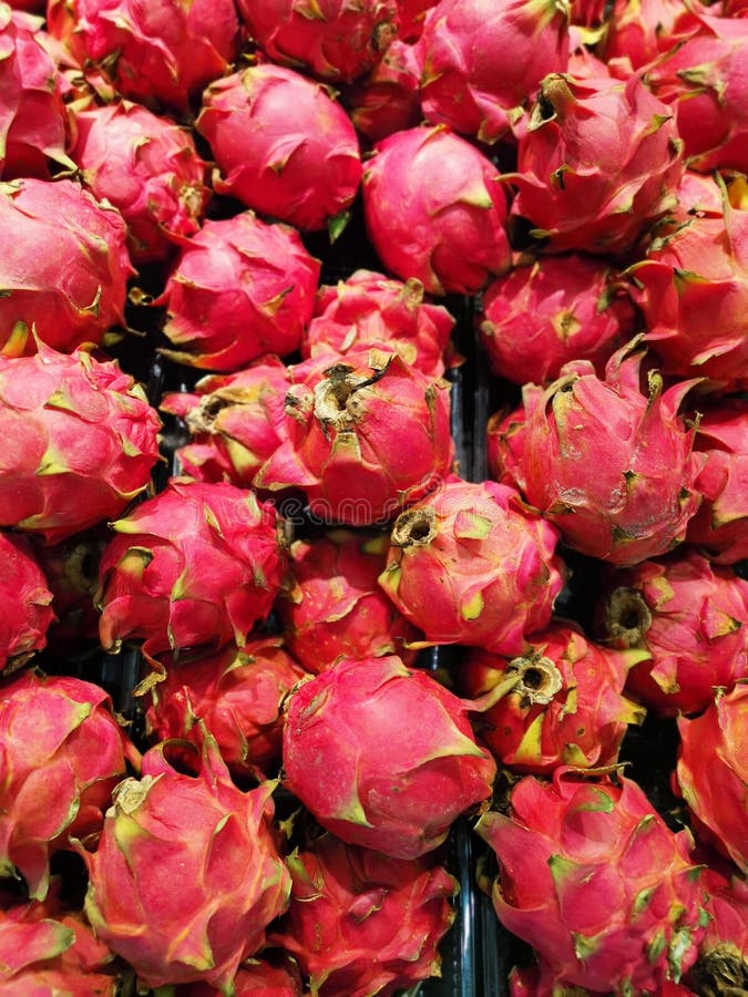 Lots of Red Pitaya Dragonfruits Stock Photo - Image of health, fresh ...