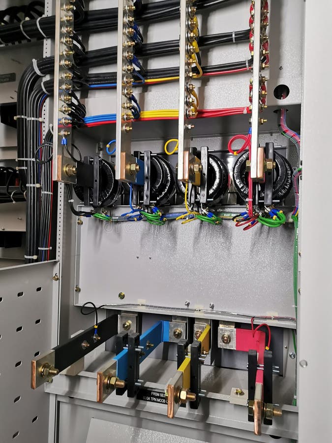 Image of Low Voltage Switchboard Copper Connection Compartment. Stock ...