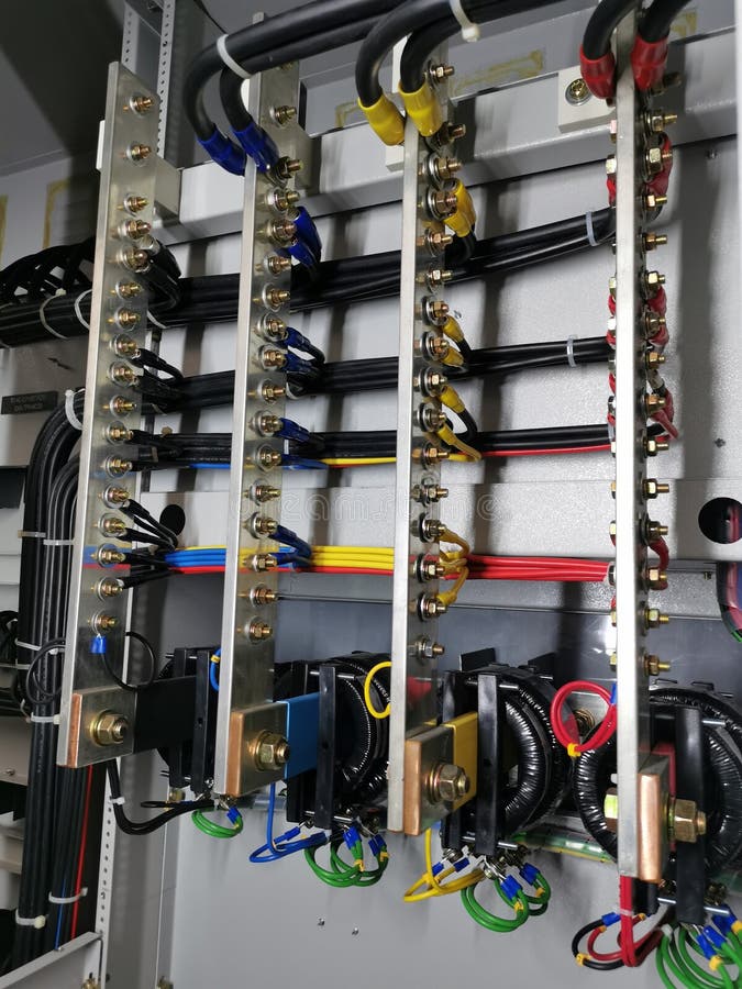 Image of Low Voltage Switchboard Copper Connection Compartment. Stock ...