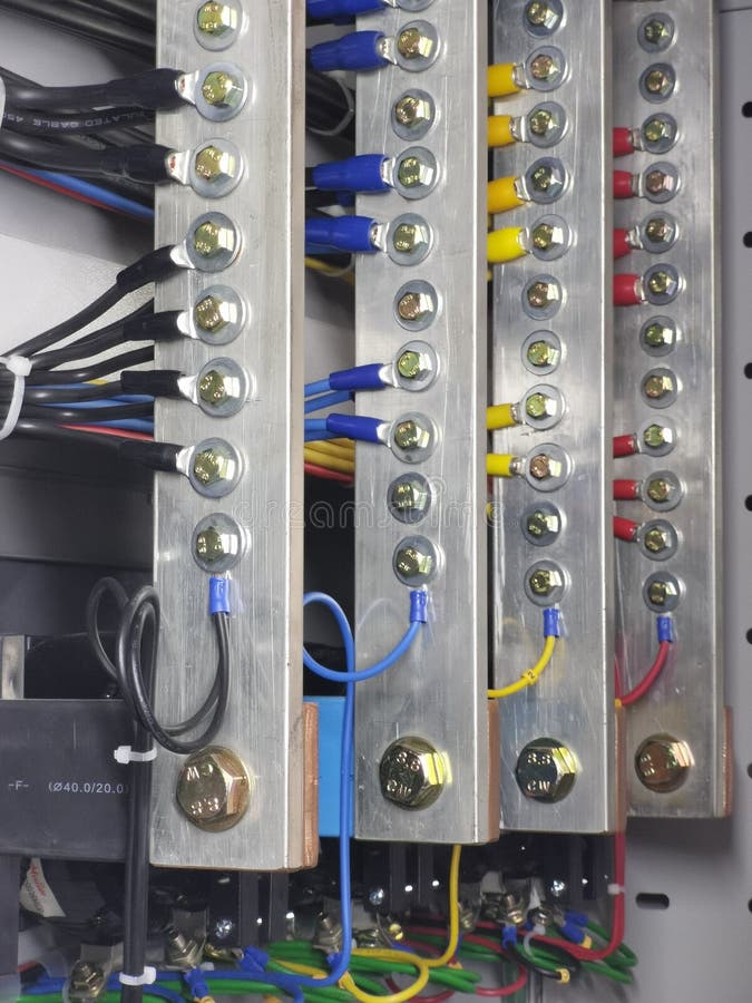 Image of Low Voltage Switchboard Copper Connection Compartment. Stock ...
