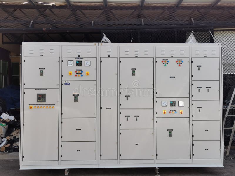 Low Voltage Switchboard Interior with Electrical Parts Editorial Stock ...
