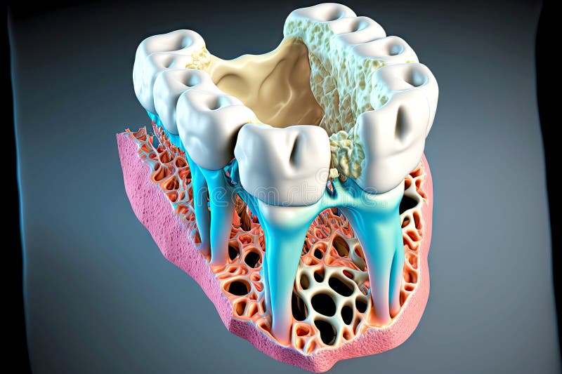Image of Lower Jaw with Teeth in Three-dimensional Form for Dental ...