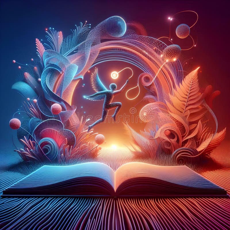 Image of a Lucid Dream with 3d Light Stock Illustration - Illustration ...