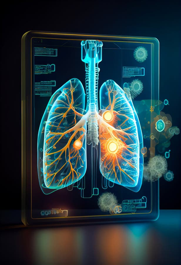 An Image of the Lungs on Computer Screen. Generative AI Stock ...