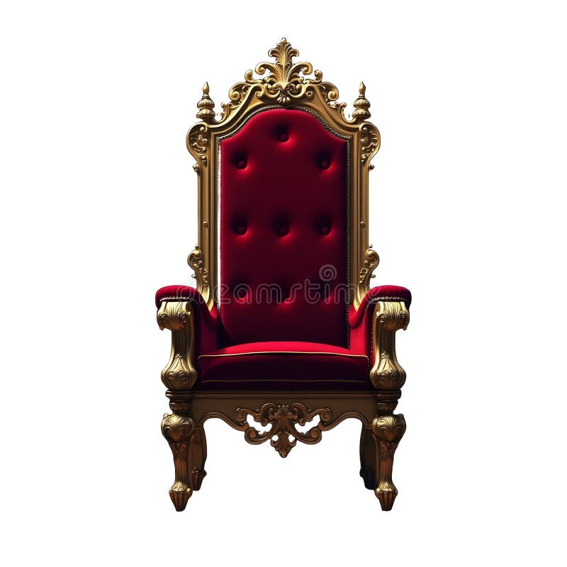 A Luxurious Red Throne in Ornate Design Stock Image - Image of ...