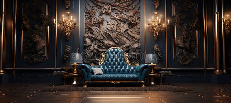 Image of Luxury Room Lounge Background Stock Illustration ...