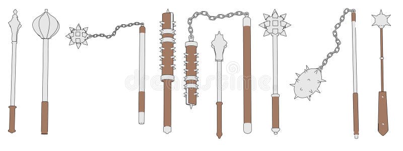 Image of mace weapons stock illustration. Illustration of drawing ...