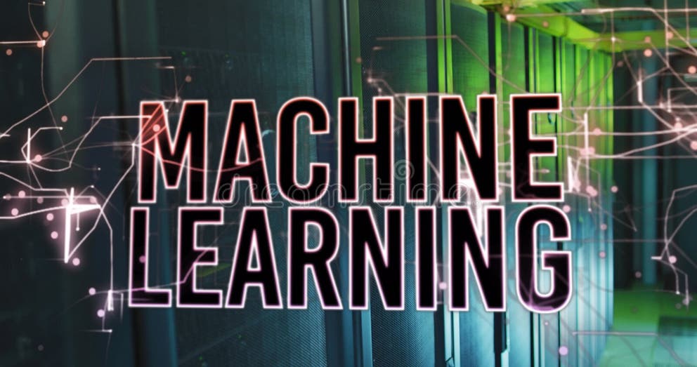 Image of Machine Learning Text Over Illuminated Abstract Patterns Over ...