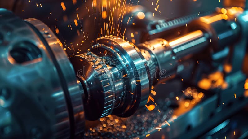 Image of Machinery Used in a Factory As a Metal Grinding Machine Stock ...