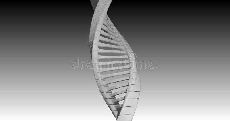 Image of Macro of Grey 3d Dna Strand Spinning Stock Illustration ...