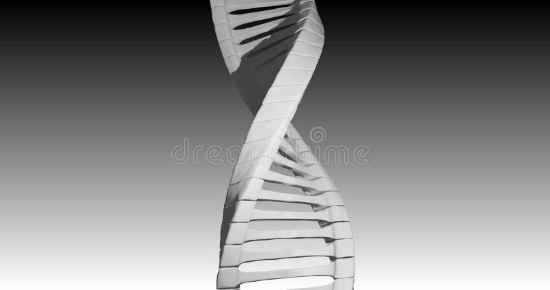 Image of Macro of Grey 3d Dna Strand Spinning Stock Illustration ...