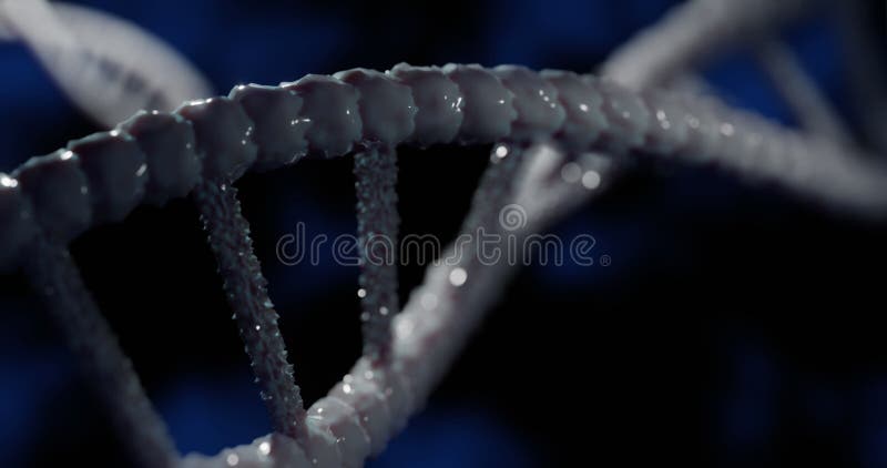 Image of Macro of Grey 3d Dna Strand Spinning Stock Illustration ...