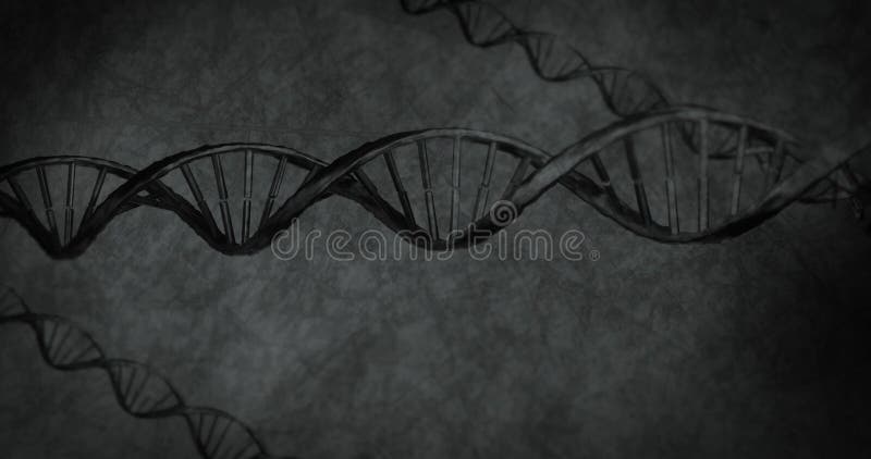 Image of Macro of Grey 3d Dna Strands Spinning Stock Illustration ...