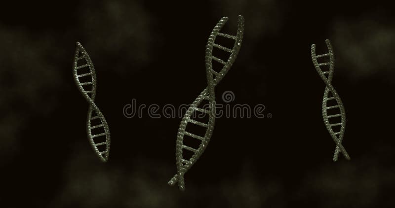 Image of Macro of Grey 3d Dna Strands Spinning Stock Illustration ...