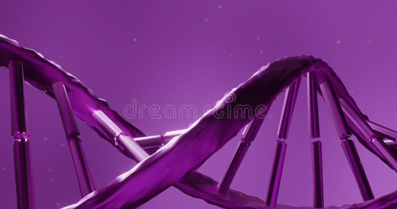 Image of Macro of Purple 3d Dna Strand Spinning Stock Illustration ...