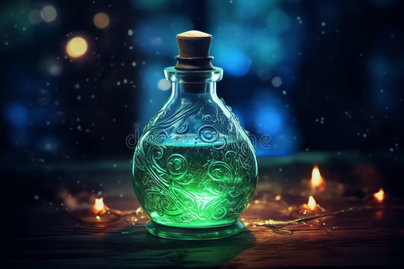 Magic Potion Bottle Magical Fairytale World Stock Illustration ...