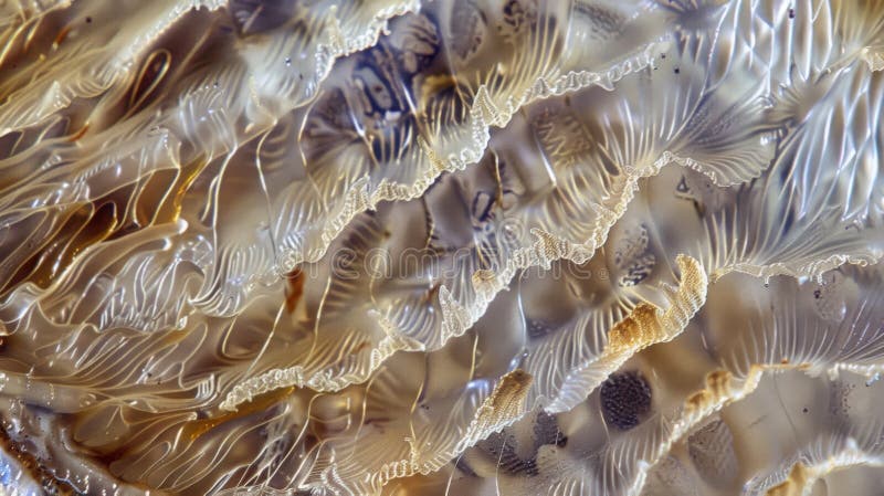 Image at 1000x Magnification a Slice of Fish Gill Tissue. the Image ...