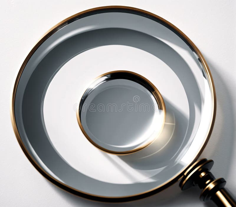 Magnifying Glass on White Background Stock Photo - Image of oval ...