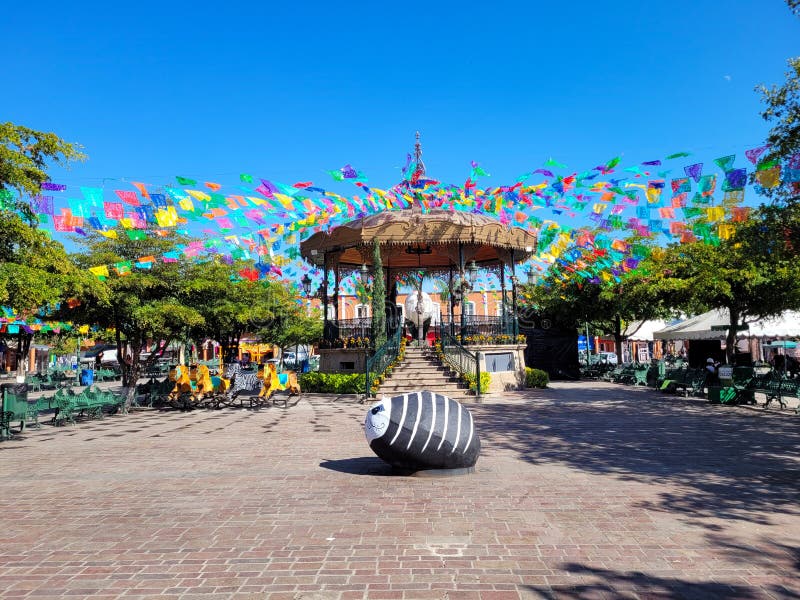 Image of the Main Square of Jocotepec Showing the Ornate Kiosk ...