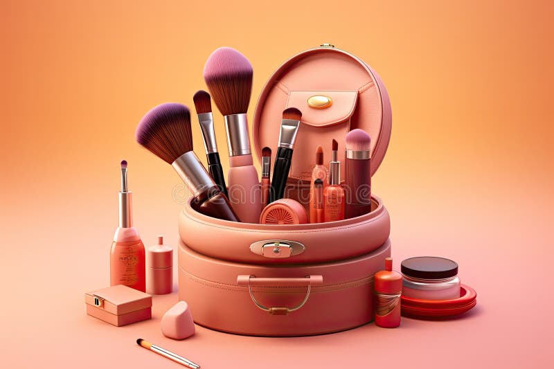 Image of a Make-up Kit - AI Generated Stock Illustration - Illustration ...