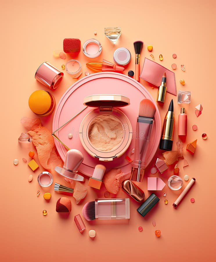 Image of a Make-up Kit - AI Generated Stock Illustration - Illustration ...
