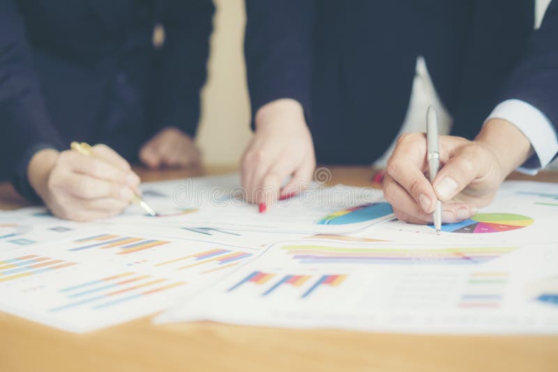Image of Male Hand Pointing at Business Document during Discussion at ...
