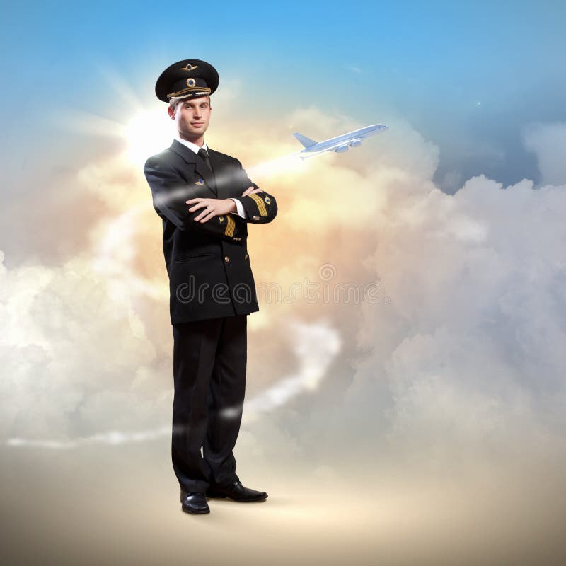 Airline pilot stock photo. Image of occupation, airplane - 20492292