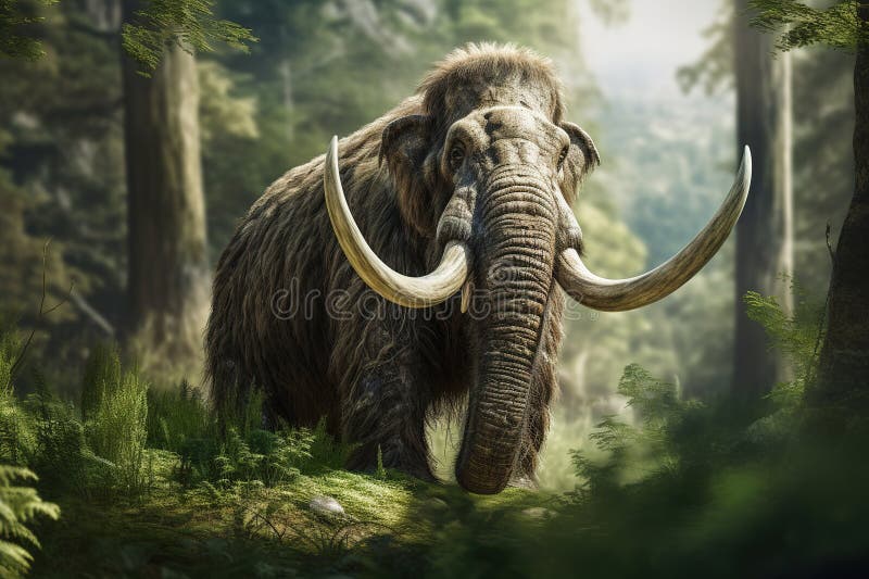 Image of a Mammoth in the Forest, Wildlife Animals., Generative AI ...