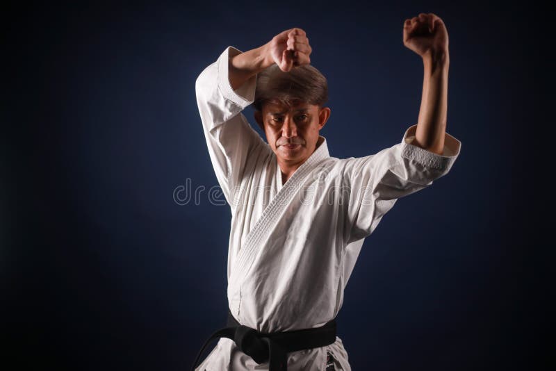 Man doing karate stock image. Image of martial, karate - 242457663