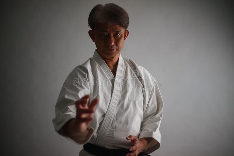 Man doing karate stock image. Image of master, copy - 242457707
