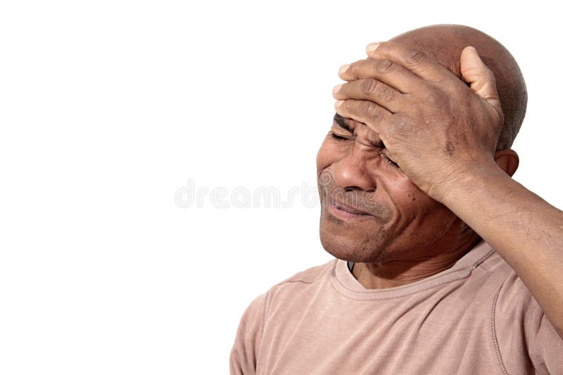 Man Experiencing Strong Headache and Depression Stock Photo - Image of ...