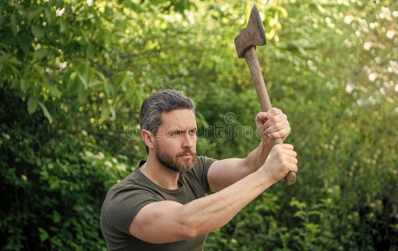 Image of Man Hit with Axe. Man Hit with Axe. Man Hit with Axe Wearing ...