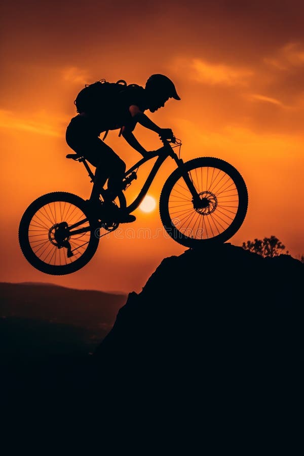 Image of a Man Riding a Bike Generative AI Stock Illustration ...