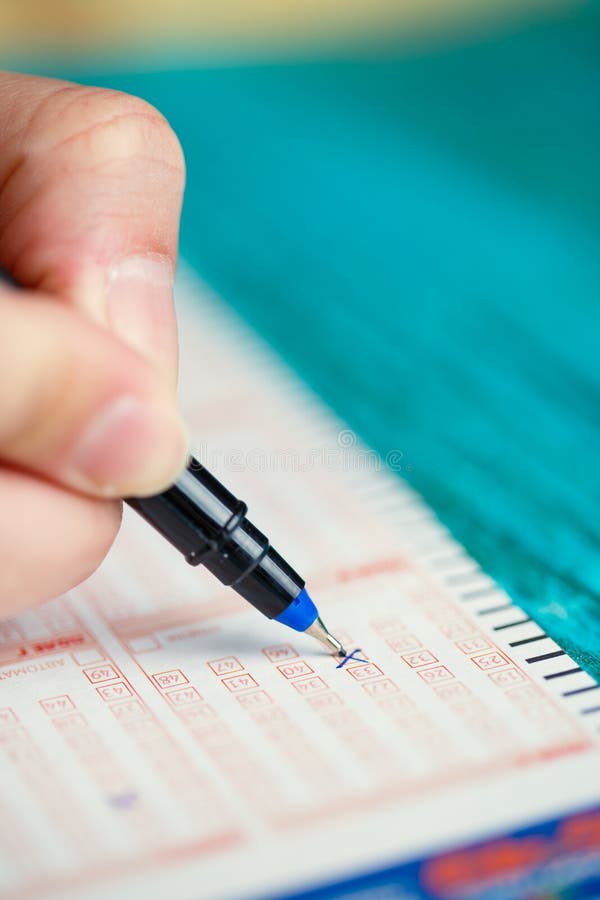 Image of Man& X27;s Hand with Lottery Ticket Stock Photo - Image of ...