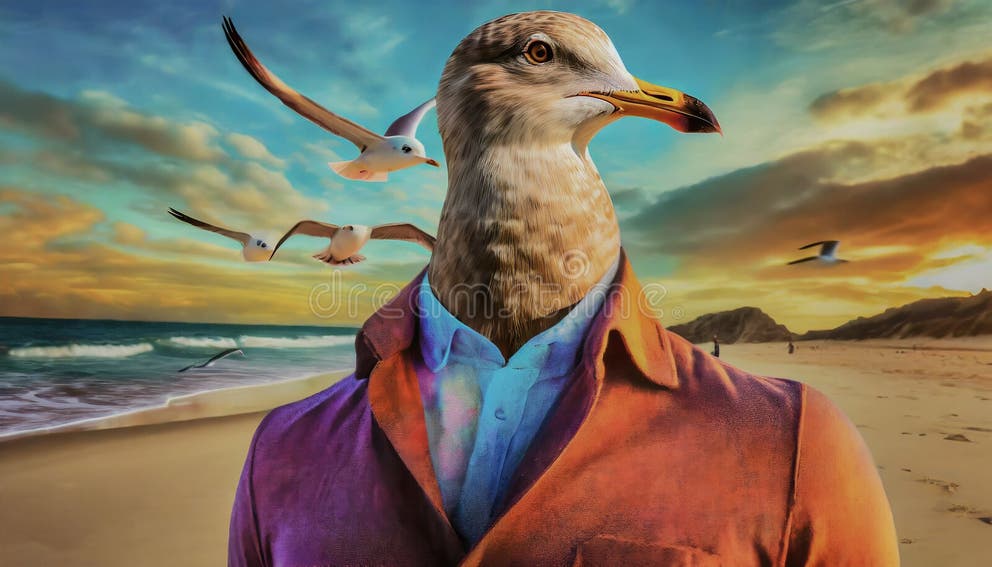 Mr. Seagull stock image. Image of unusual, head, seagull - 303725119