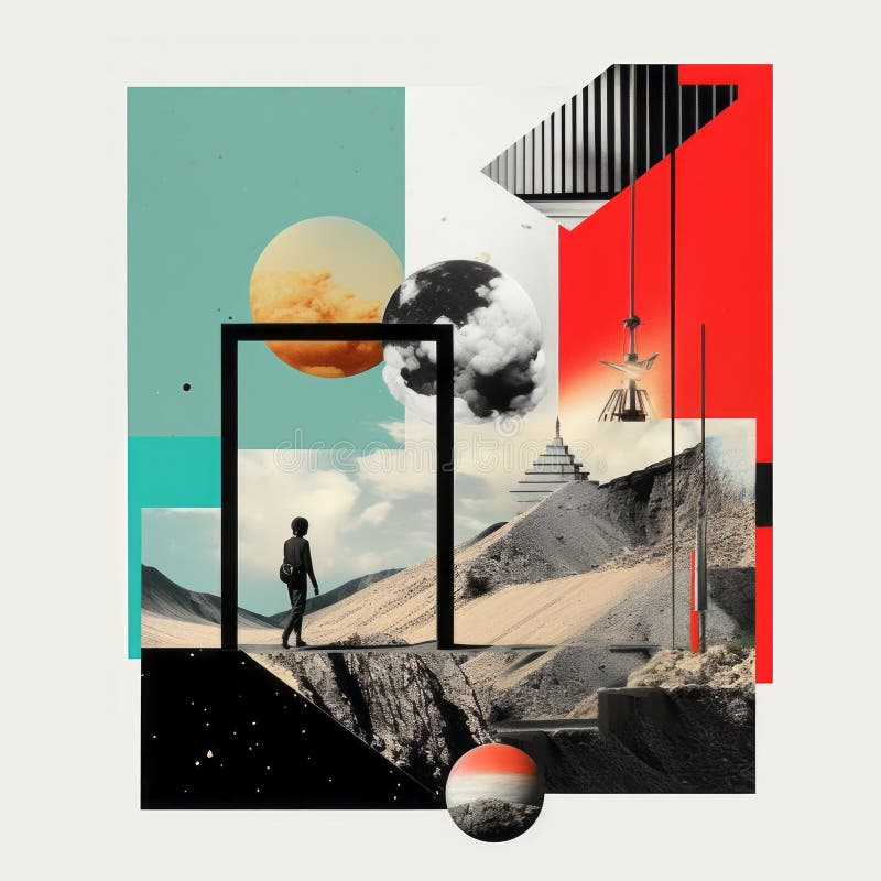 An Image of a Man Standing in Front of an Open Door Stock Illustration ...