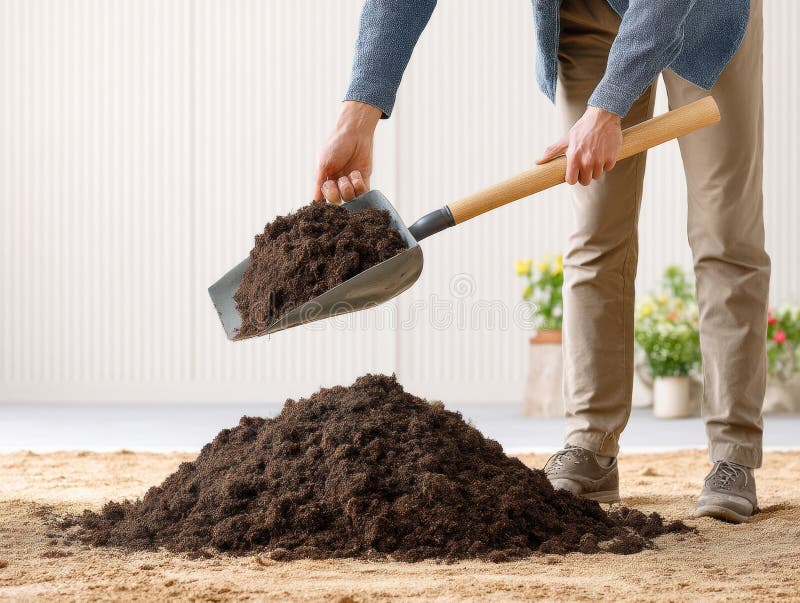 A Man Digging Dirt Crafting a Sustainable Future through Carbon ...