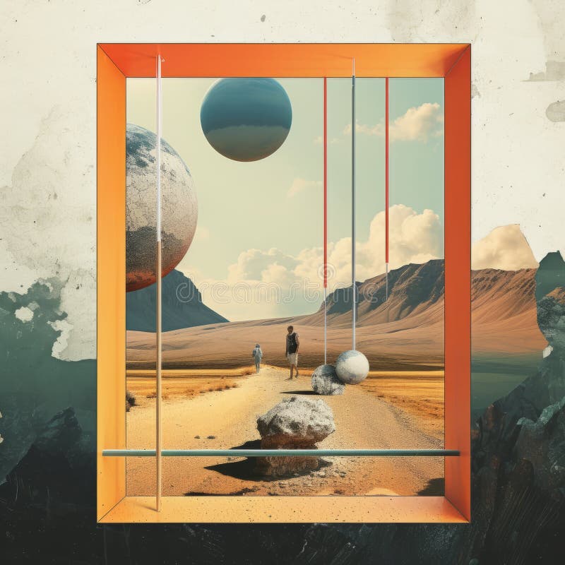 An Image of a Man Walking through an Open Window Stock Illustration ...