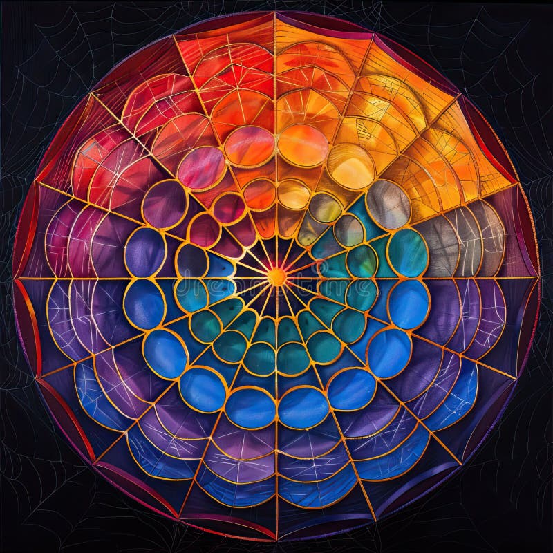 Image of a Mandala that Looks Like a Spider Web Stock Illustration ...