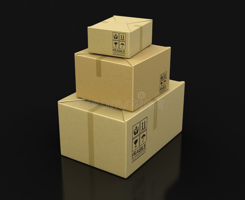 Many Packages (clipping Path Included) Stock Illustration ...