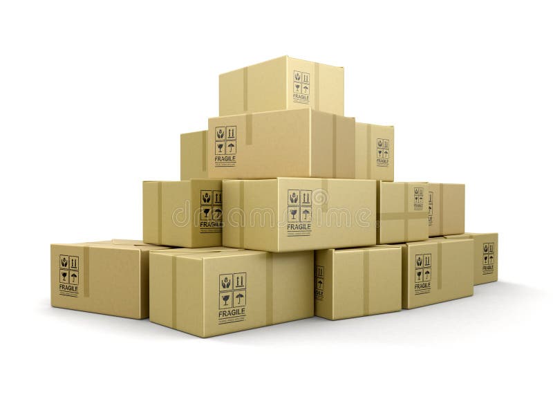 Image of Many packages stock illustration. Illustration of fragile ...