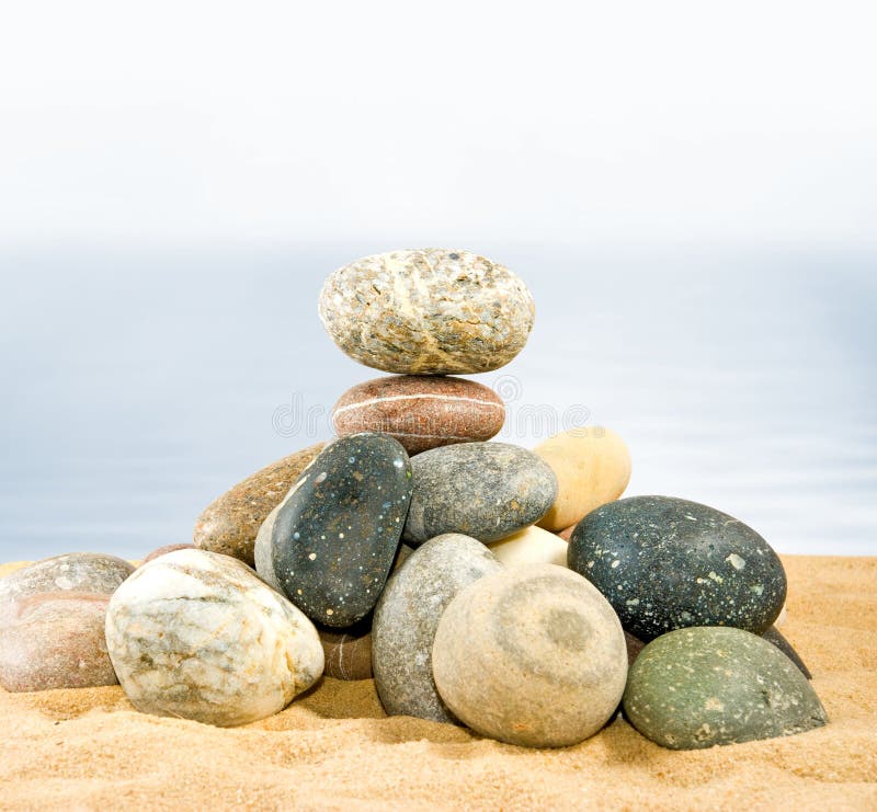 Image of Many Stones on a Water Background Stock Image - Image of heap ...