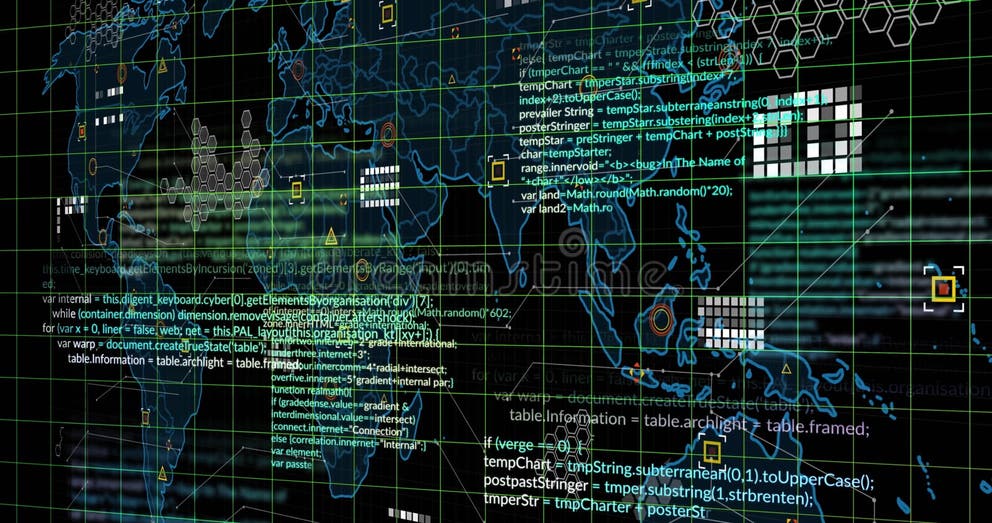 Image of Markers and Data Processing Over World Map Stock Photo - Image ...