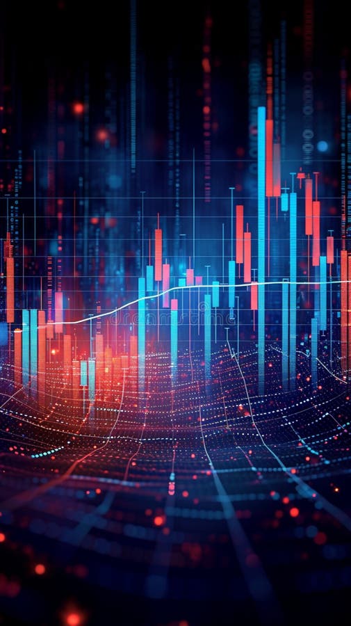 Image Market Dynamics Abstract Image Visualizes the Complexity of a ...