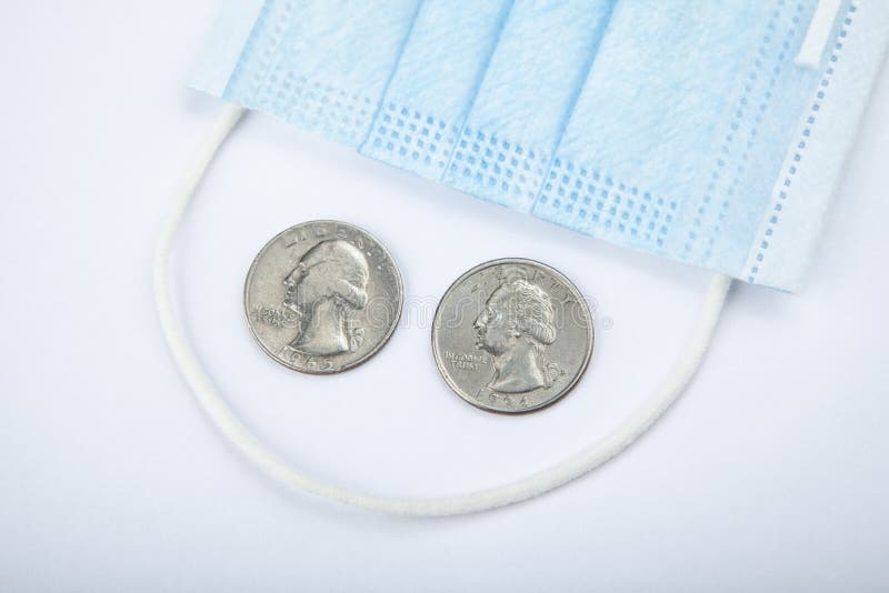 Image of Mask Coin White Background Stock Image - Image of hospital ...