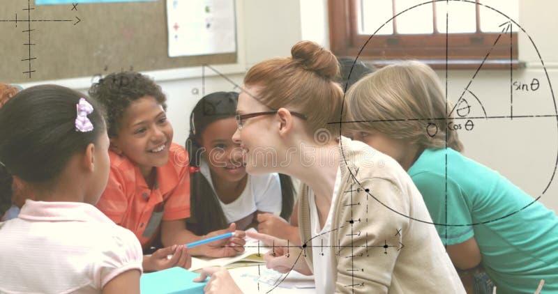 Image of Math Formulas Over Diverse Pupils and Female Teacher Learning ...