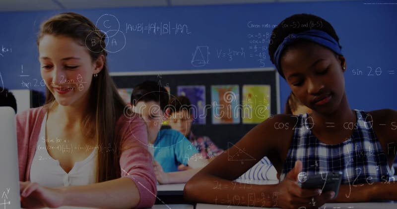 Image of Mathematical Equations Over School Children Using Electronic ...